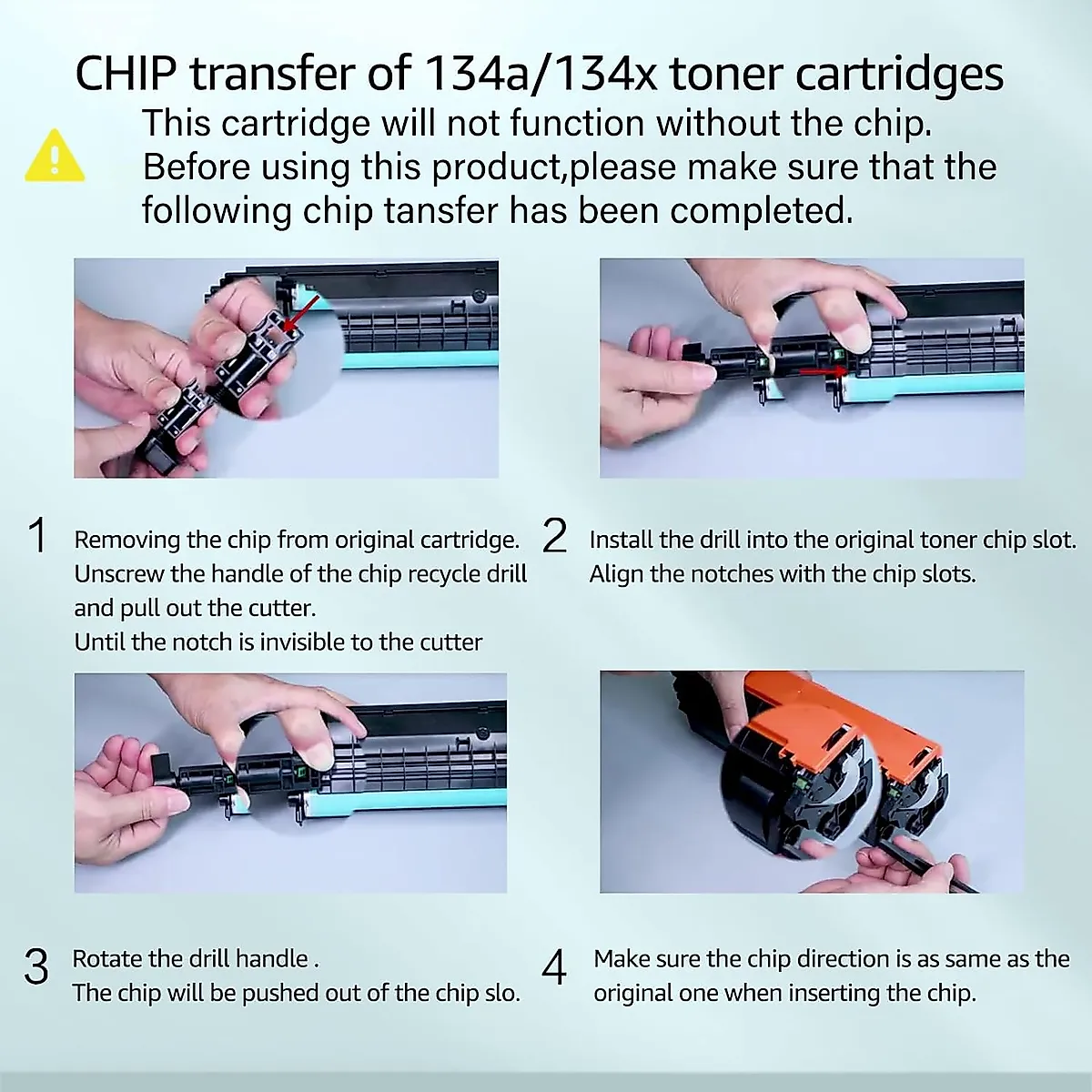 greencycle Compatible Toner Replacement for Hp 134A Black Toner Cartridge[Use Requires Manual Installation of OEM CHIP] Use for Laserjet M209dw MFP M234dw M234sdw M234sdn Printer(NO CHIP.2Pk)