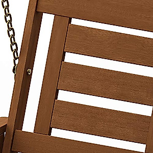 Furinno Tioman Hardwood Patio / Garden / Outdoor Porch Swing, Swing D, Natural