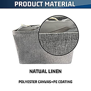 Instruban Storage Bin Cube Storage Basket for Storage and Organization Toy Clothes Books Home Collapsible Storage Basket with Handles -14.5 x 9.8 x 6.6 inches