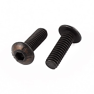 uxcell 50Pcs Black M4 X 12mm Alloy Steel Hex Socket Button Head Machine Screws Bolts