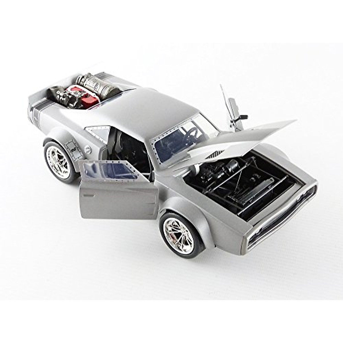 JADA Toys Fast & Furious 1:24 Dom's Ice Charger Die-cast Car, Toys for Kids and Adults, Silver (98291)