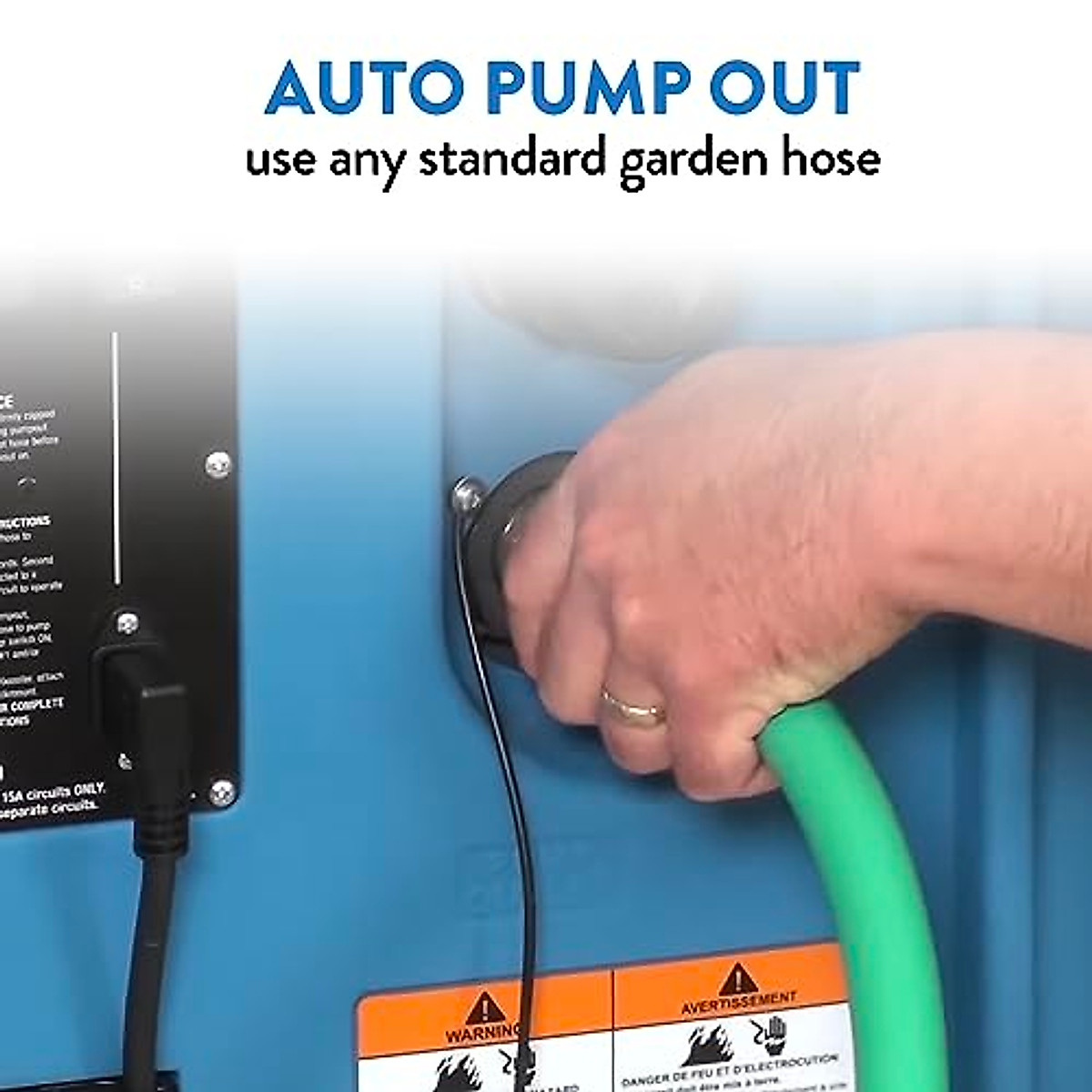 Dri-Eaz HVE 3000 Portable Flood Pumper with Auto Pump-Out and 12-Gallon Tank, Water Extractor (F479), Water Vacuum for Flooding