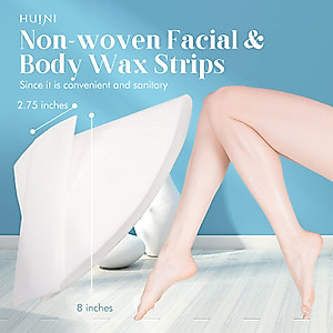 Huini Non-Woven Facial & Body Wax Strips Salon Spa Home Use 160 Count