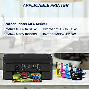 ALLWORK [ New Version LC3013 3011 Compatible Ink Cartridges Replacement for Brother LC3013 LC3011 Ink Cartridges Works with Brother MFC-J690DW MFC-J491DW MFC-J497DW MFC-J895DW Inkjet Printer 4 Packs