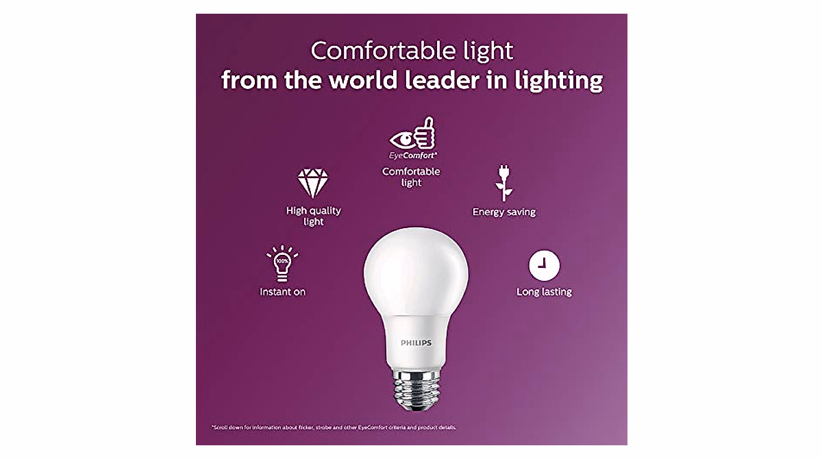 Philips LED 60W A19 Frosted Bulb - 12 Pack, Soft White, Energy Saving