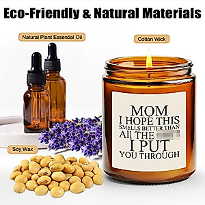 Funny Gifts for Mom, Romantic Gifts for Mother, Mothers Day Gifts from Daughter Son, Unique Presents for Mom Stepmom Mother in Law, Lavender Scented Candles for Birthday Christmas Thanksgiving