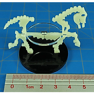 LITKO Skeletal Steed Character Mount | Warhorse Skeleton | Role Playing Games | Compatible with Dungeons & Dragons and Pathfinder Games (Ivory, 40mm Circular Base)