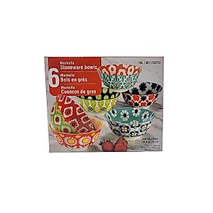 All Purpose Marbella Stoneware Bowl Set, 6-piece