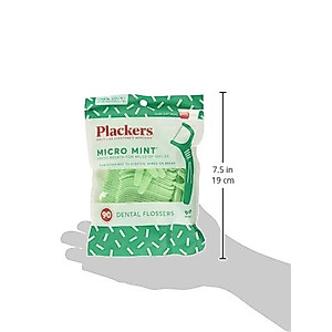 Plackers Micro Mint Freshens Breath, Mint, 90 Count
