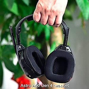 A50 Gen 4 Mod Kit - defean Replacement Earpads and Headband Compatible with Astro A50 Gen 4 Headset,Ear Cushions, Upgrade High-Density Noise Cancelling Foam, Added Thickness (Black Silky Cool Fabric)