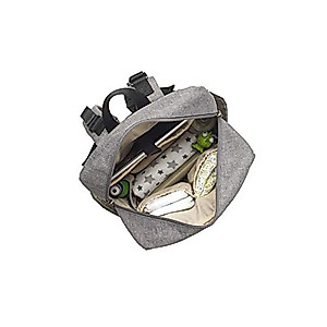 Babymel George Unisex Diaper Backpack in Grey and Black