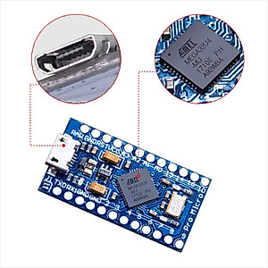 OSOYOO Pro Micro 5V/16MHz Module Board with 2 Row pin Header Replace wit Pro Mini for Arduino