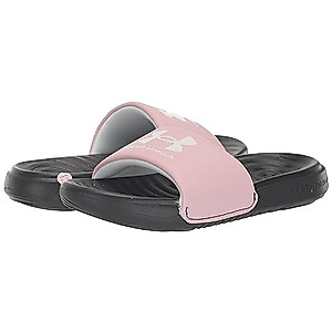 Under Armour Girls' Ansa Fixed Strap, (004) Black/Prime Pink/White, 5, US
