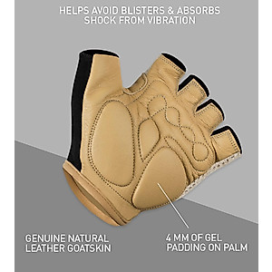 AERO|TECH|DESIGNS | Crochet Cycling Gloves | Extra Thick Gel Padded Palms | Medium | Black