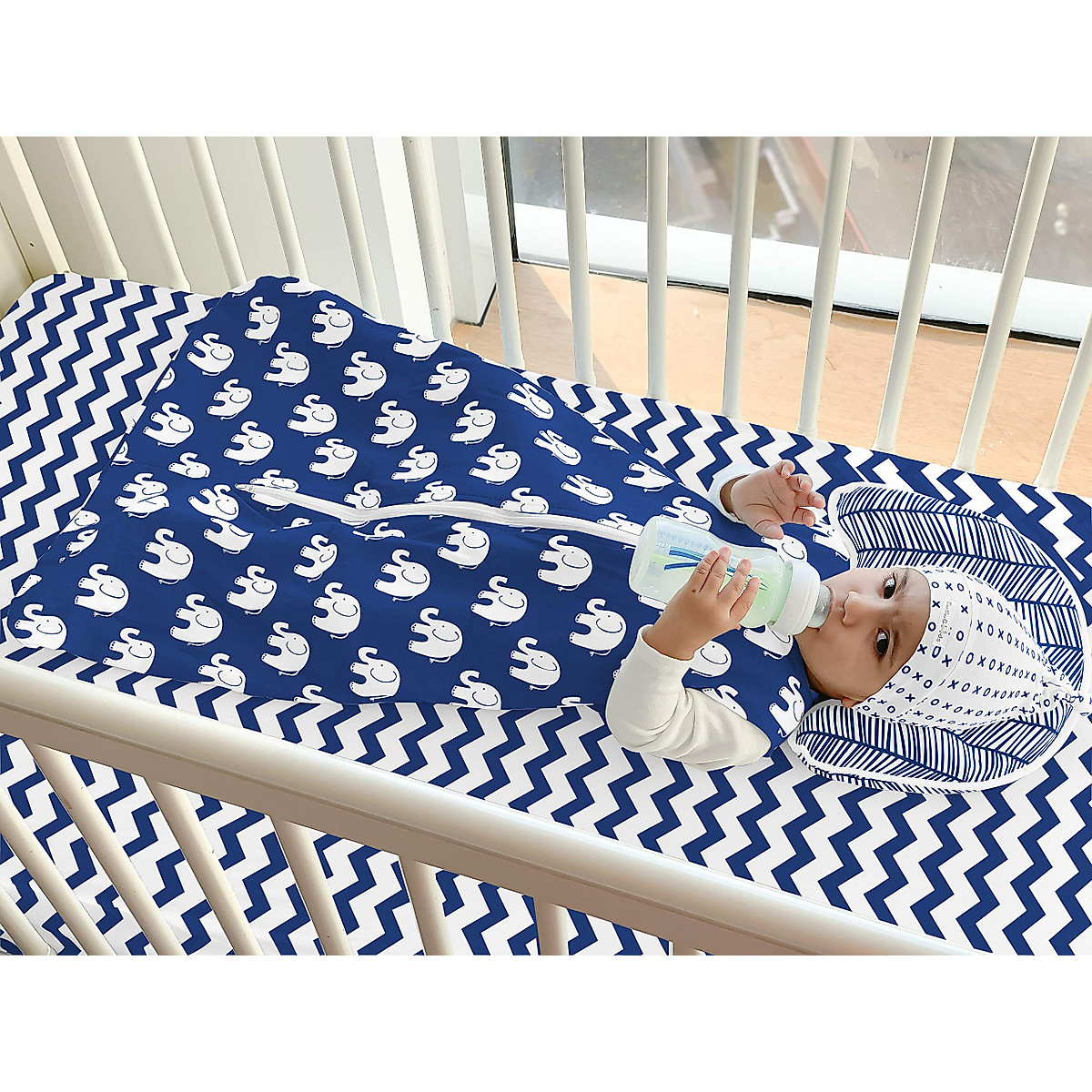 Pack n Play Sheets – Pack and Play Sheets 4 Pack – 100% Super Soft Jersey Knit Cotton Playard Mattress Sheets – Portable Playpen Sheet – Fitted Play Yard Mini Crib Sheets for Boy & Girl (24 x 38 x 5)