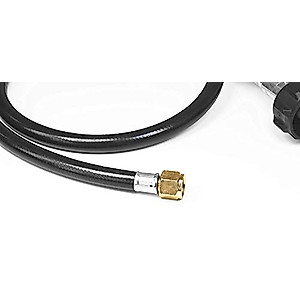 DOZYANT 0-30 PSI Adjustable Propane Regulator with 4 Feet QCC1/Type1 Hose - Fits for Propane Burner Turkey Fryer Smoker and More Appliances - Safety Certified