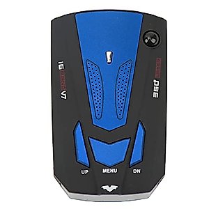 Car Radar Detector, Dc 12v Long Range Laser Radar Detector with 360 Degree Protection, Voice Alerts and and Speed Camera Alerts Vehicle Electronics Car Speed Detector Radar for Police(Blue)