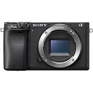 Sony a6400 Mirrorless Camera (ILCE-6400/B) + 64GB Card + NPF-W50 Battery + Card Reader + Corel Photo Software + HDMI Cable + Case + Flex Tripod + Hand Strap + Cap Keeper + More (Renewed)