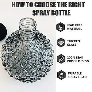 Shining Craft Perfume Bottles Empty Vintage Atomizer Spray Bottle 3.4OZ / 100ml - Classic Sprayer with Air Bulb, Refillable Perfume Bottle, SC001 (Black)