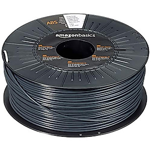 Amazon Basics ABS 3D Printer Filament, 2.85 mm, Dark Gray, 1 kg Spool