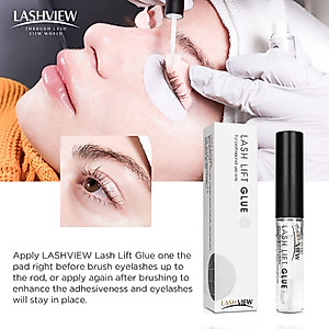 LASHVIEW Lash Lift Glue, Eyelash Perm Glue,Lash Lift Adhesive,Eyelash Lift Glue,Lash Perm Glue,No Irritation and Odorless,5ML.