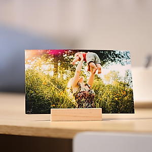 NUOBESTY Table Card Holders Handmade Wooden Place Card Holders Table Place Cards Name Holders Photo Holders for Wedding Party Bar Home Table and More 10 Pcs