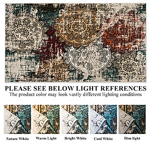 BYYVOO 10x14 Living Room Area Rug - Modern Abstract Large Area Rugs Non-Slip Stain Resistant Carpets for Bedroom Soft Low Pile Rugs 10x14 Red Green Multi