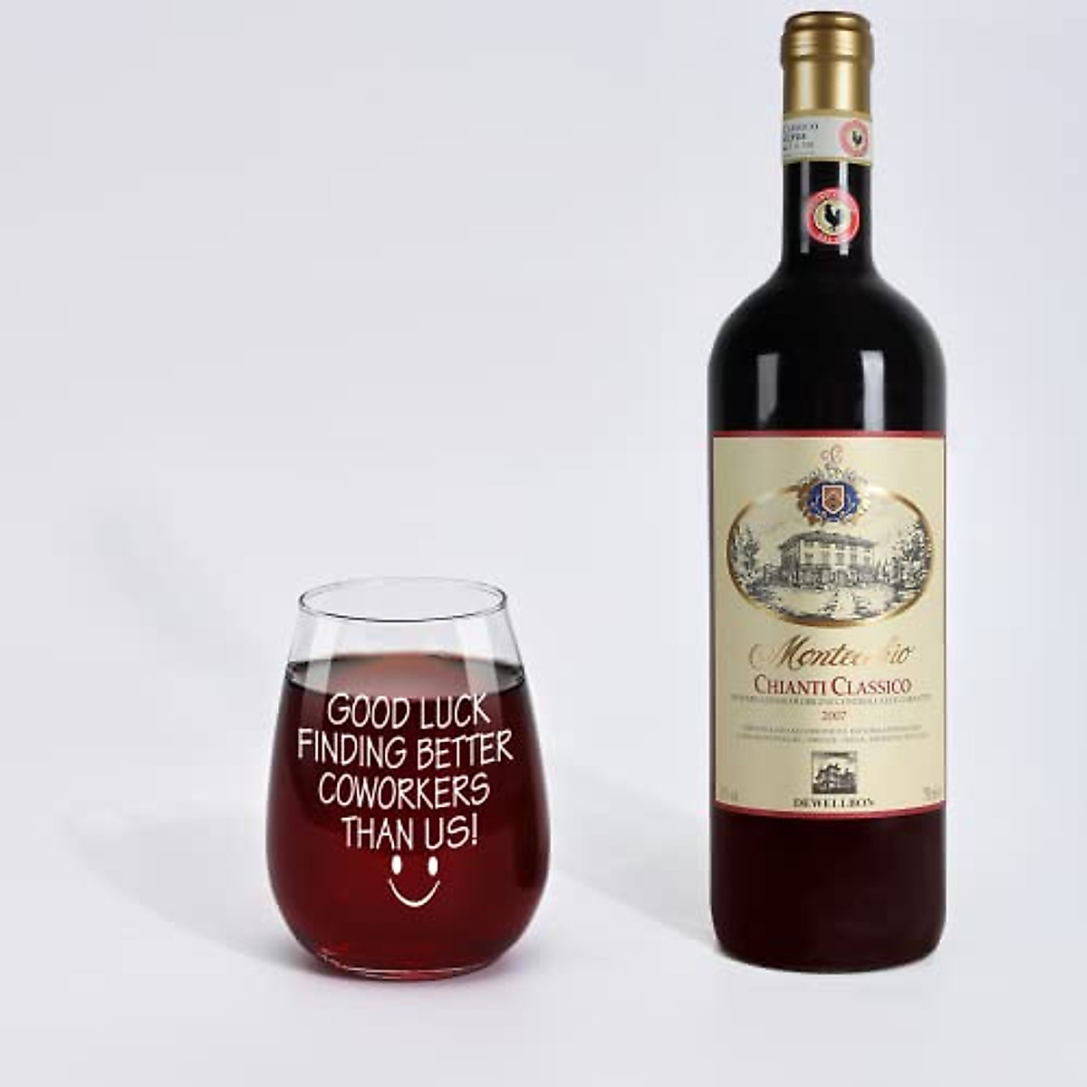 DAZLUTE Funny Farewell Gifts for Women Men Coworkers Colleagues Boss, Good Luck Finding Better Coworkers Than Us Stemless Wine Glass, Leaving Gift Going Away Gift for New Job Boss Day Christmas, 150z