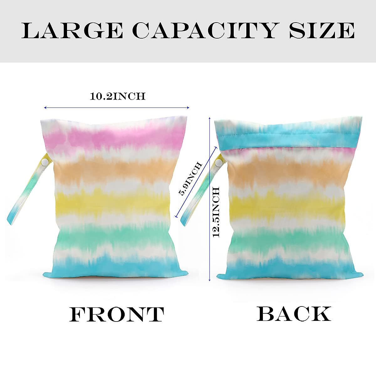 zcyxuuw 2 Pcs Wet Bag, Wet Dry Bag, Wet Bag for Swimsuit, Travel, Beach, Pool, Diapers, Dirty Yoga Gym Clothes, Toiletries, Makeup Bag, Eucalyptus Palm Leaves Print Tropical Plant Birthday Gift.