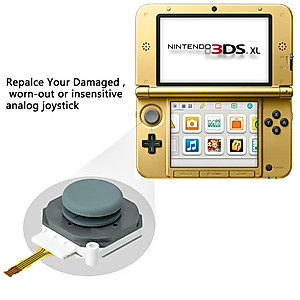 Gorliskl 3D Analog Joystick Button Control Thumb Stick with Thumb stick Circle Pad Cover Cap Replacement for Nintendo 2DS 3DS 3DS XL 3DS LL