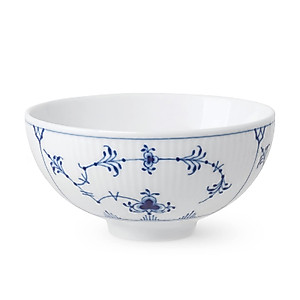 Royal Copenhagen 1062491 Blue Fluted Plain Rice Bowl, 10.1 fl oz (300 ml), Pair Set of 2, Wedding Gift, Gift