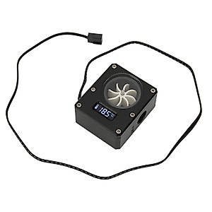 Pc Water Meter, 3Pin Interface G1/4 Thread Water Indicator, Pc Water Cooling Temperature Monitoring, Rustproof and Water Meters