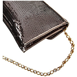 GUESS US Virtual Sequin Fold-Over Clutch