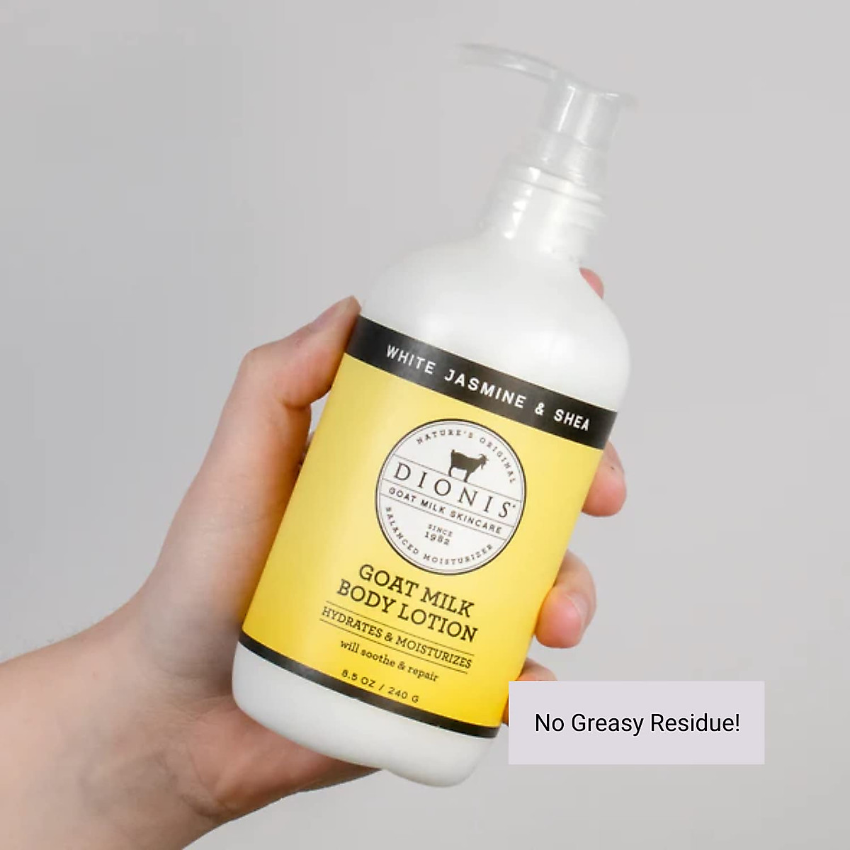 Dionis - Goat Milk Skincare White Jasmine & Shea Scented Lotion (8.5 oz) - Made in the USA - Cruelty-free and Paraben-free