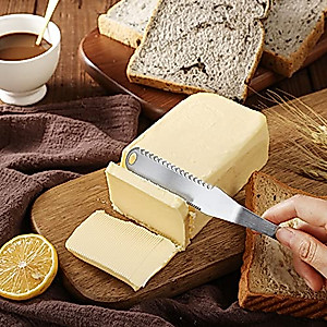 NETANY Butter Spreader Knife, 18/8 Stainless Steel Knives Curler, 3 in 1 Kitchen Gadgets, Multi-Function Butter Spreader and Grater