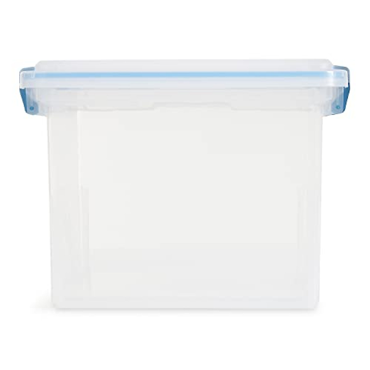 Sterilite 32 Quart Clear Plastic Stacking Storage Container Box with Latching Lid (4 Pack)