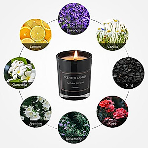 Home Scented Candles, 8 Pack Aromatherapy Jar Candles Smoke-Free Strong Fragrance Long Lasting, 8 Fragrances Scented Candles Gift Set for Women, Perfect for Valentine Birthday Mother's Day Gift