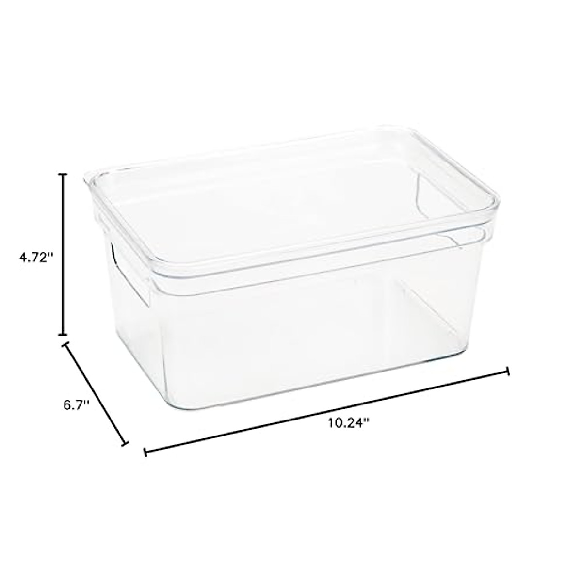 Simplify Small, Super Clear Lidded Storage Bin