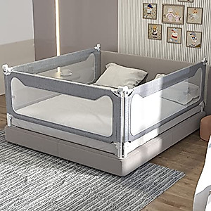 melafa365 Bed Rails for Toddlers, Upgrade Baby Bed Rail Guard Height Adjustable Specially Designed for Twin, Full, Queen, King Size - Safety Bed Guard Rails for Kids