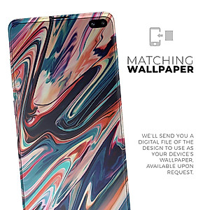 DesignSkinz Liquid Abstract Paint Remix V8 Protective Vinyl Decal Wrap Skin Cover Compatible with The Samsung Galaxy S20 (Screen Trim & Back Glass Skin)
