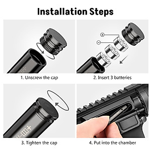MidTen Bore Sight Laser 223 5.56mm/ 9mm/12 Gauge Laser Bore Sight with Extra Batteries