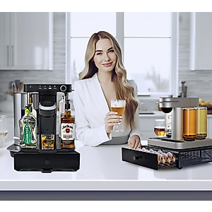 Dfynest Cocktail Capsule Storage Drawer Organizer - Compatible with Bartesian Cocktail Maker - BEV Black Decker Cocktail Maker - Holds Up to 36 Capsules - Home Bar Accessories for Cocktail Maker