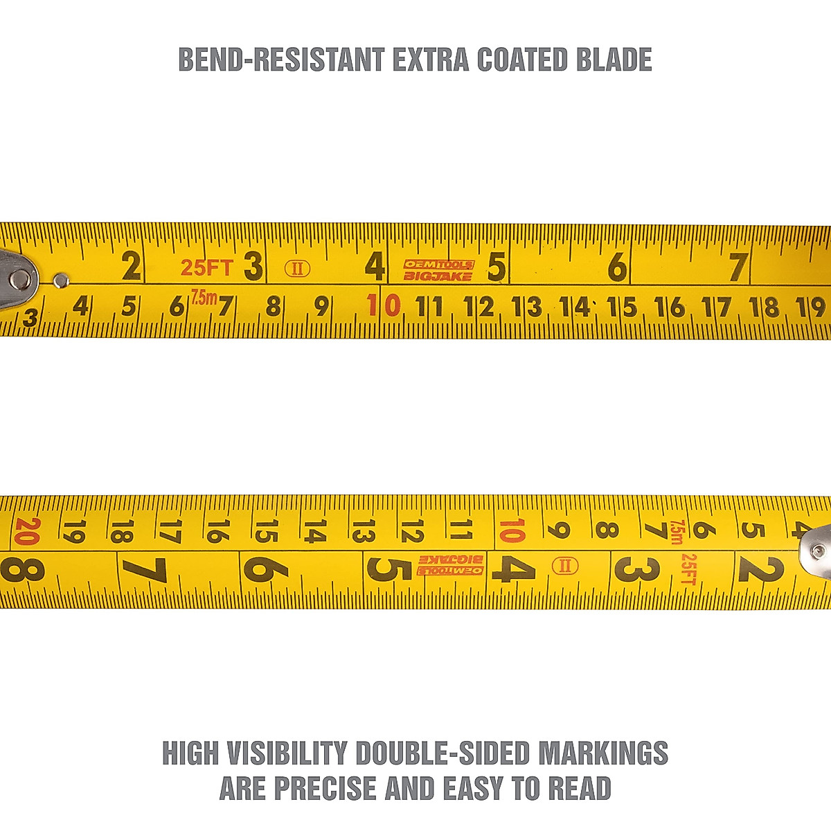 OEMTOOLS 25698 Big Jake 16’ Tape Measure, Electrician Tape Measure, Table Saw Tape Measure, Tape Measure with Magnetic Tip