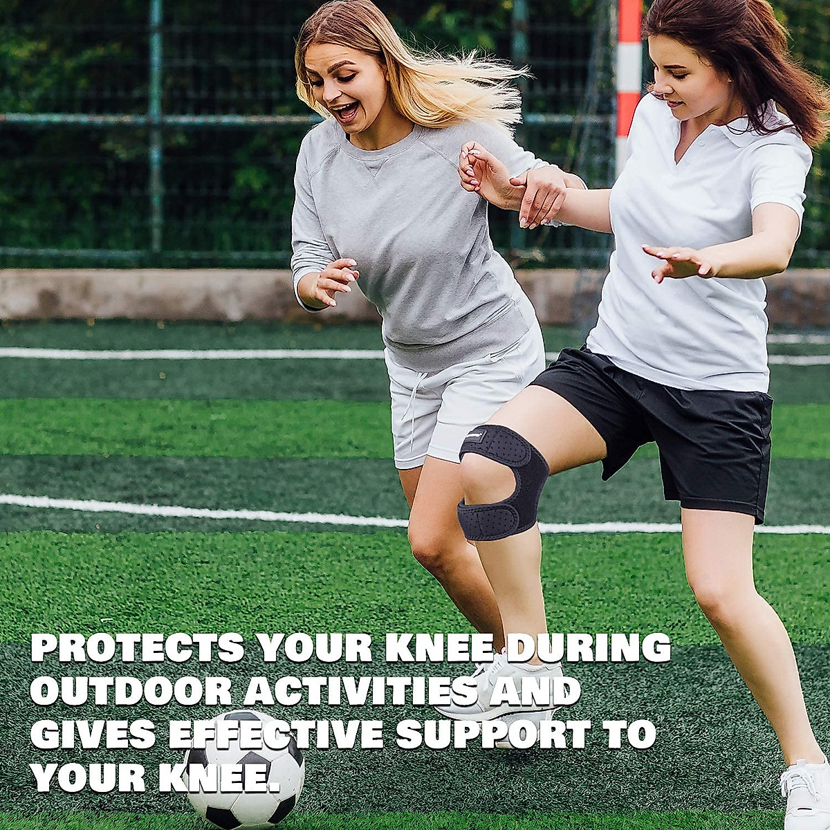 THX4COPPER Compression Dual Adjustable Patella Knee Brace for Pain Relief,Knee Strap Support for Running, Jumper, Gym Exercise, Tendonitis, Arthritis, Injury Recovery, Joints and Muscles