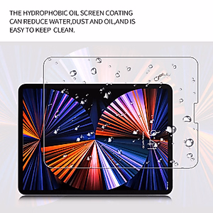 PULEN (2 Packs) for iPad Pro 12.9 2020/2021/2022 Screen Protector,HD Clear 9H Hardness Tempered Glass Compatible with Apple Pencil and Face ID (12.9 Inch)