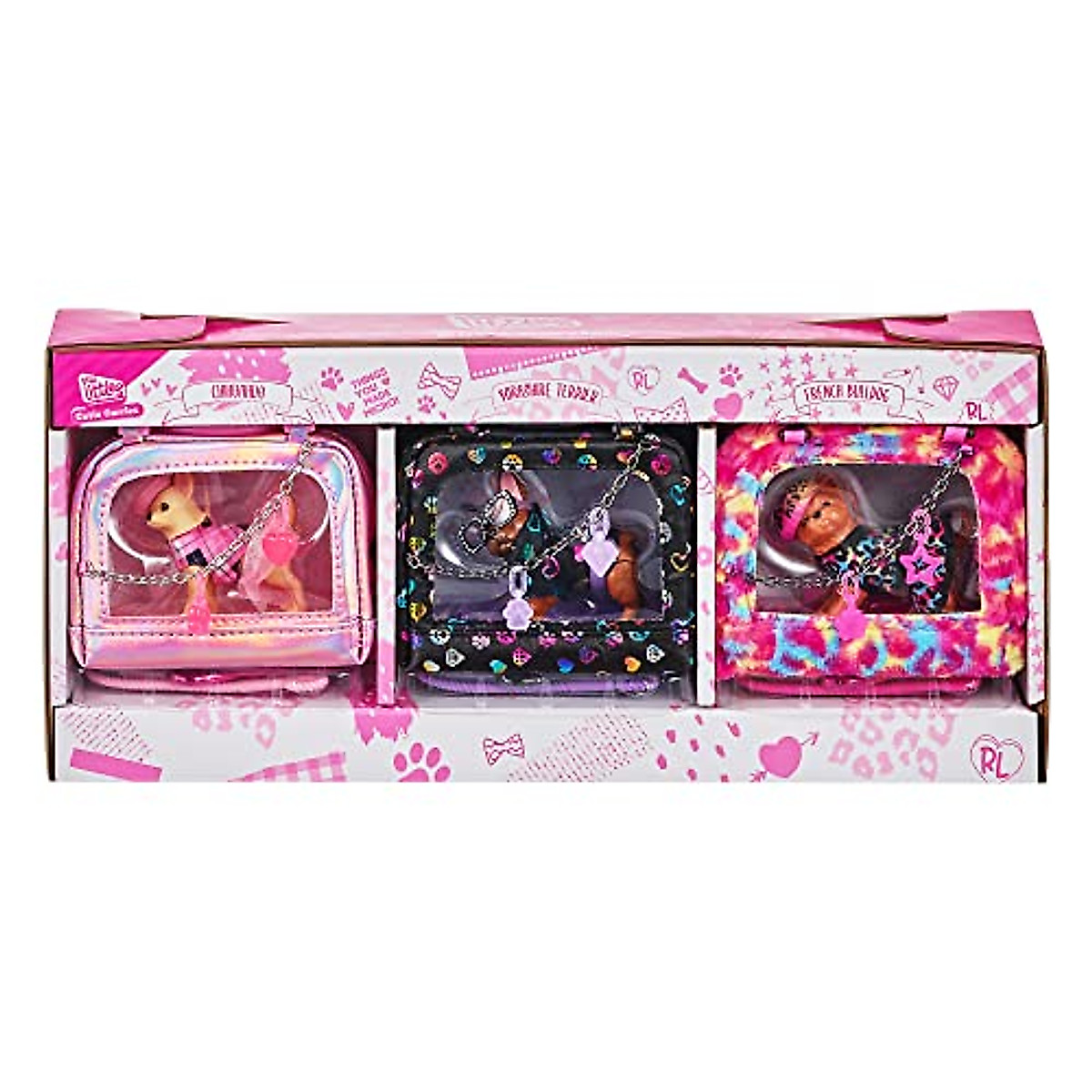 REAL LITTLES - 3 Collectible Micro Puppy Carriers with 3 Micro Puppies and 15 Micro Working Surprises Inside!