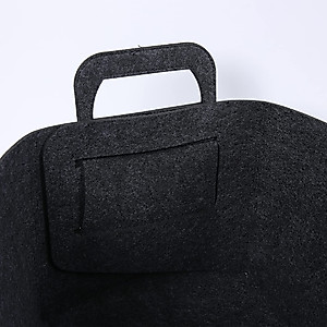 FATSINDE Reeonice YRMT Foldable Felt Storage Basket with Handles Collapsible Fabric Storage Bin Cube Container Organizer for Nursery,Office,Bedroom,Baby-Clothes Toys Blanket Organizing