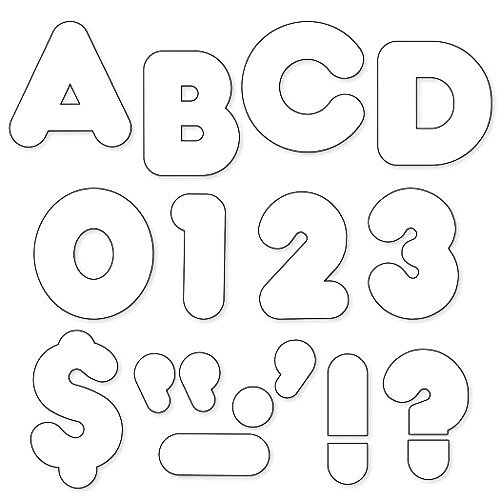 TREND ENTERPRISES, INC. White 4" Casual Uppercase Ready Letters,T-1567