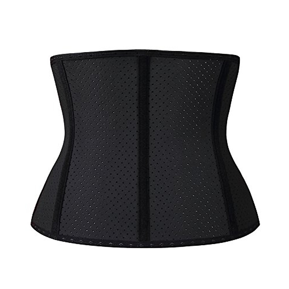 YIANNA Short Torso Waist Trainer for Women Tummy Control Underbust Sports Workout Hourglass Body Shaper, YA110266-Black-L