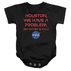 Popfunk NASA Problematic Diaper Baby Onesie Bodysuit, 6 Months